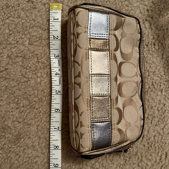 Coach | Bags | Coach Signature Patchwork Cosmetic Bag Case | Poshmark